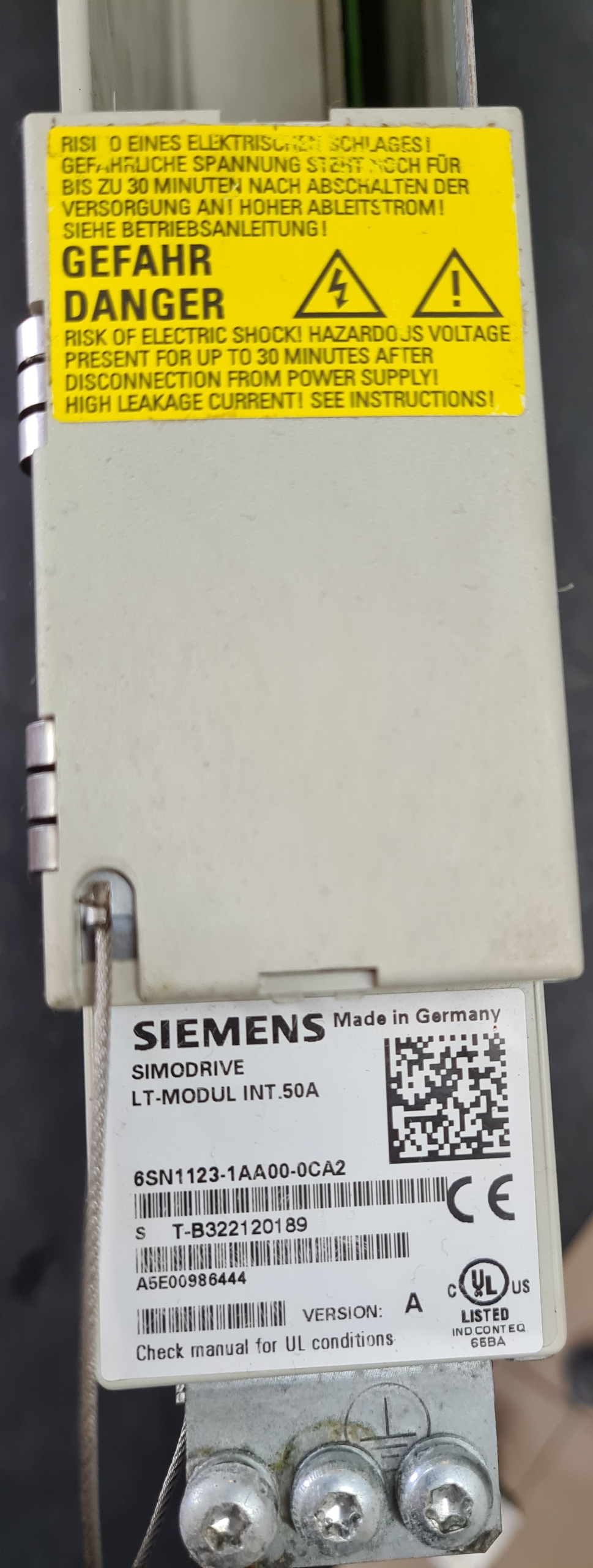 Siemens Simodrive LT-MODULE INT.50A 6SN1123-1AA00-0CA2 – Cimermann.pl ...